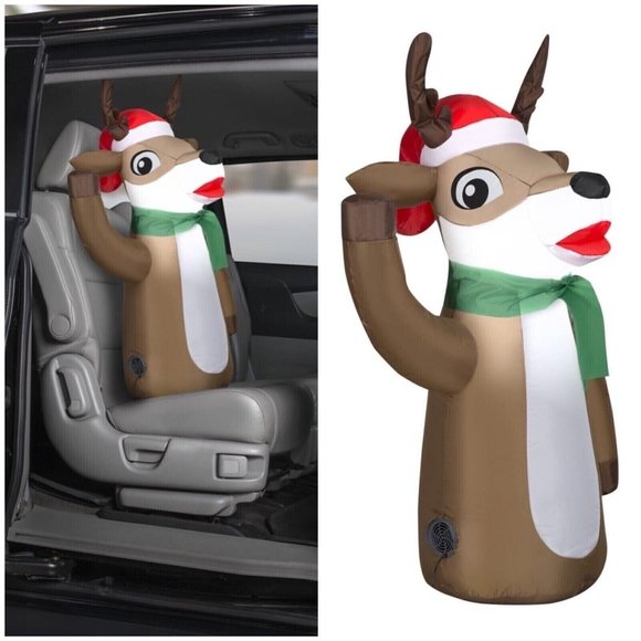 Gemmy | Holiday | Car Buddy Gemmy Airblown Inflatable Reindeer 3 Ft Led ...